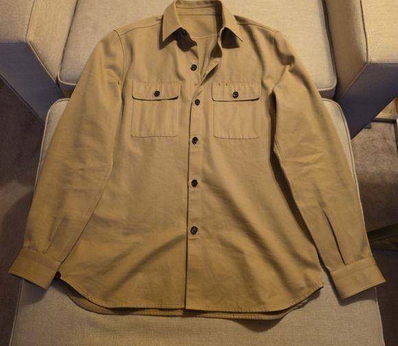 Isaia | Jackets & Coats | Isaia Tan Shirt With Red Label | Poshmark